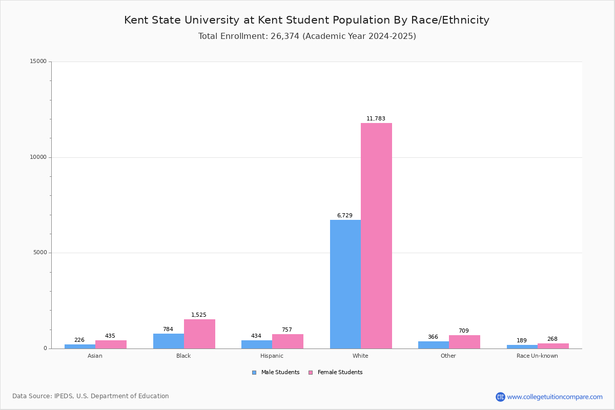 Kent State University at Kent - Student Population and Demographics