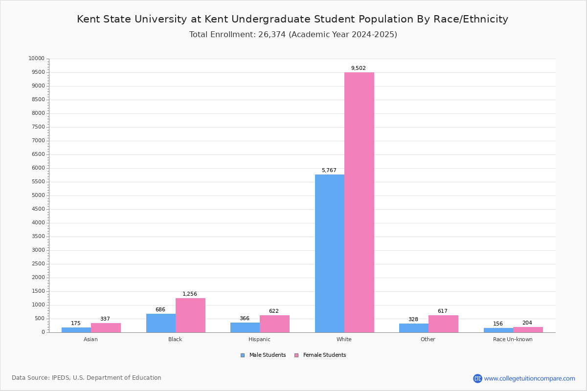 Kent State University at Kent - Student Population and Demographics