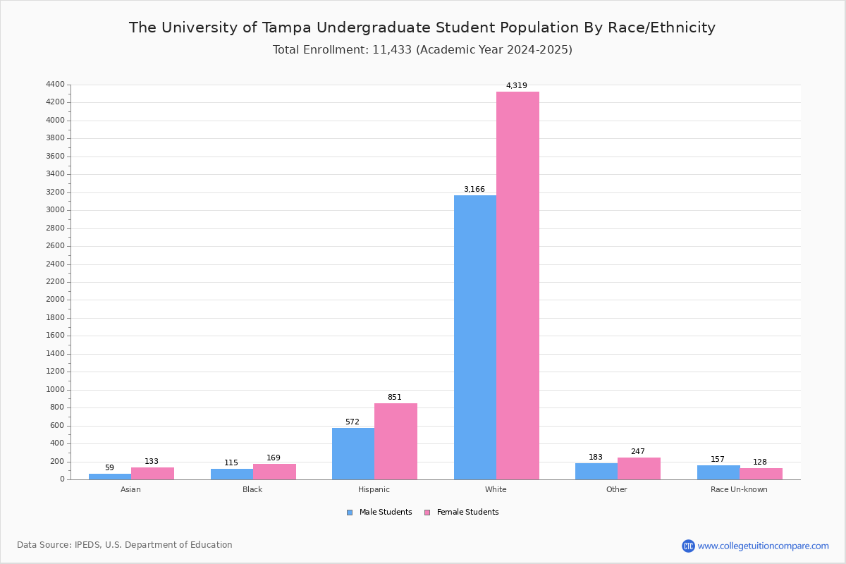 The University of Tampa - Student Population and Demographics